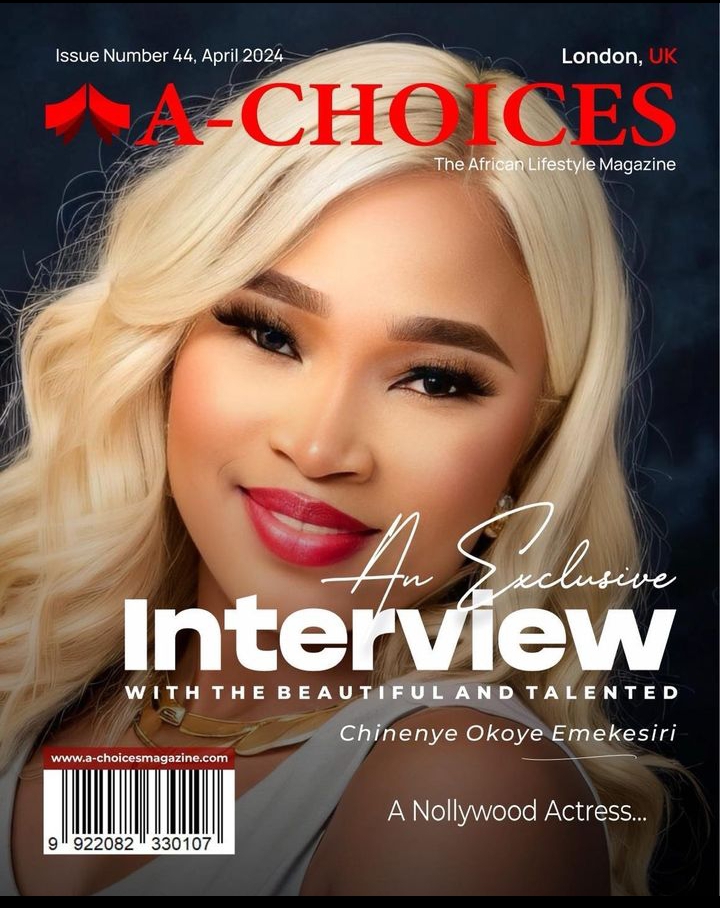 A London based Magazine features a Rising Nollywood Actress on the front cover of their april ...